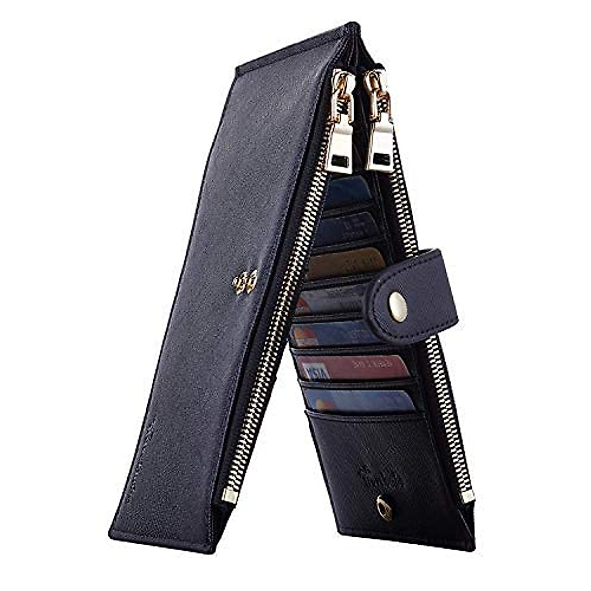 Travelambo Womens Multi Card Case Wallet & Leather Squeeze Coin Purse