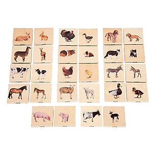 TickiT - 73406 Domestic Animal Family Match - Set of 28 - Real Pictures - Animal Memory Game with Parents and Babies - Animal Matching Game for Toddlers - Develop Cognitive Skills ,Critical Thinking