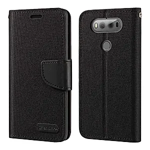 LG V20 H990DS Case, Oxford Leather Wallet Case with Soft TPU Back Cover Magnet Flip Case for LG V20 H990DS