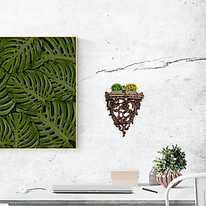 Ciieeo Wall Hanging Living Room Decorations Pot Stand Shelves Gold Wall Shelves Mount Sundries Holder Style Wall Holder Shelf Retro Storage Holder Antique Resin Household Hanging Board