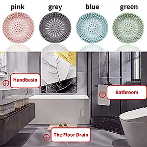4 Pack Shower Drain Hair Catcher Silicone Hair Stopper,Sink Strainers,Shower Drain Covers, Easy to Install and Clean, Suit for Bathroom Bathtub and Kitchen.