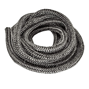 Stanbroil Wood Stove Gasket, 1/4" x 84" Graphite Impregnated Fiberglass Rope Seal and High-Temperature Cement Gasket Replacement for Wood Stoves Door