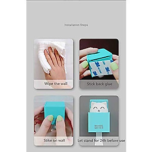 Gautsa Cute Peek-A-Boo Hooks, Self Adhesive, Pop up Cat Bear Animal Decorative for Kids Boys Girls, for Key Coat Robe Towel, 4 Pack (Cats)