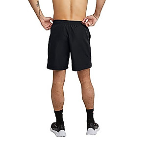 Champion Mens Sport Shorts, Athletic For Men, Lightweight Gym 7", Black, Medium US
