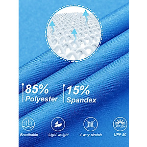 DEVOROPA Youth Boys' Compression Pants with Knee Pads 3/4 Basketball Athletic Tights Quick Dry Sports Workout Leggings Royal XL