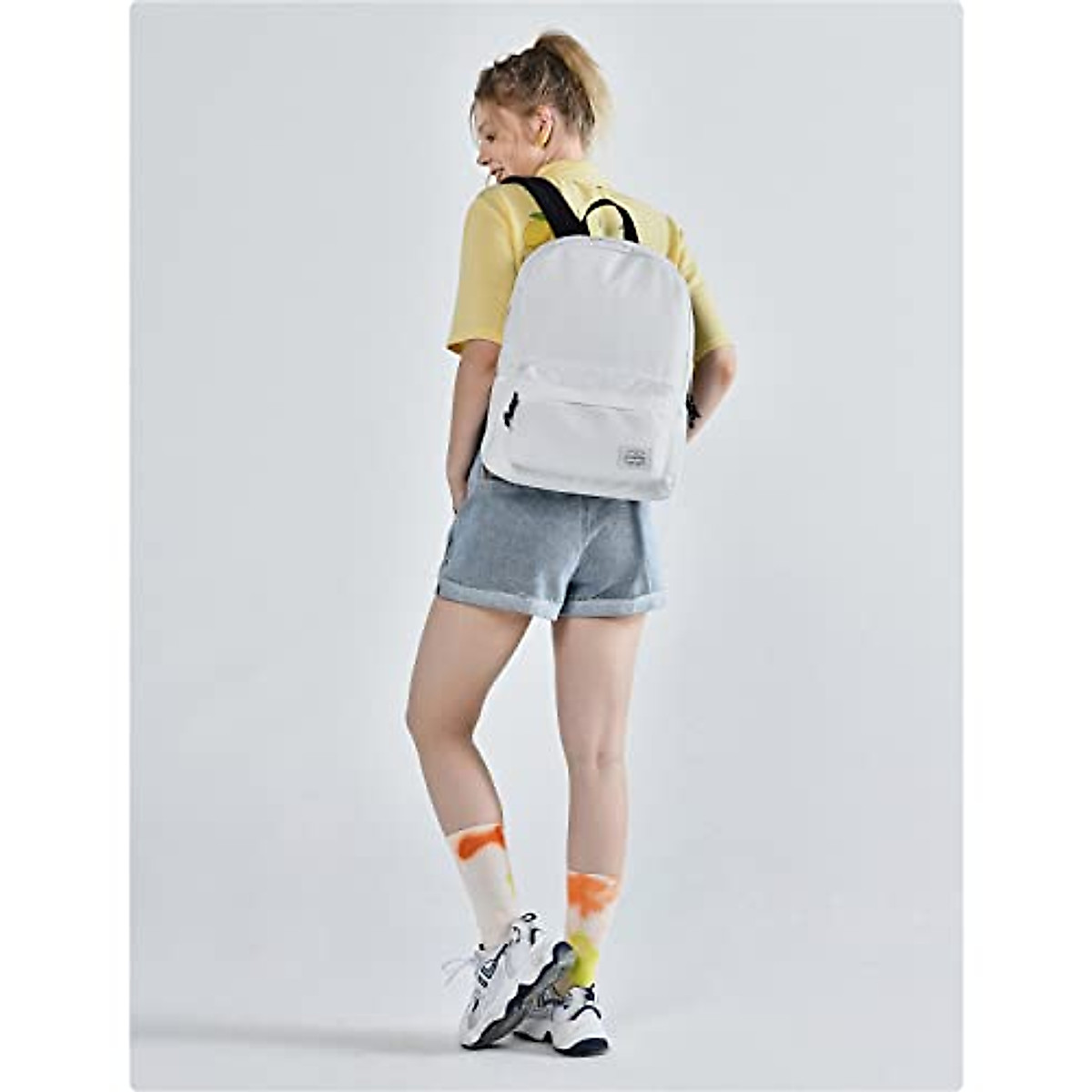 HotStyle SIMPLAY Classic School Backpack Bookbag, White