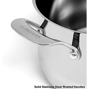 Cuisinart Contour Stainless 6-Quart Saucepot with Glass Cover