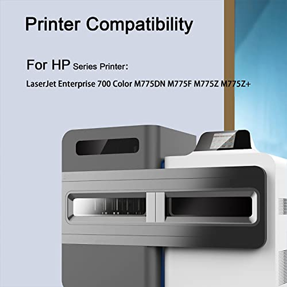 CE340A High Yield Replacement Toner Cartridge Compatible for HP Laserjet Enterprise 700 Color M775DN M775F M775Z M775Z+ Printers Yellow Ink