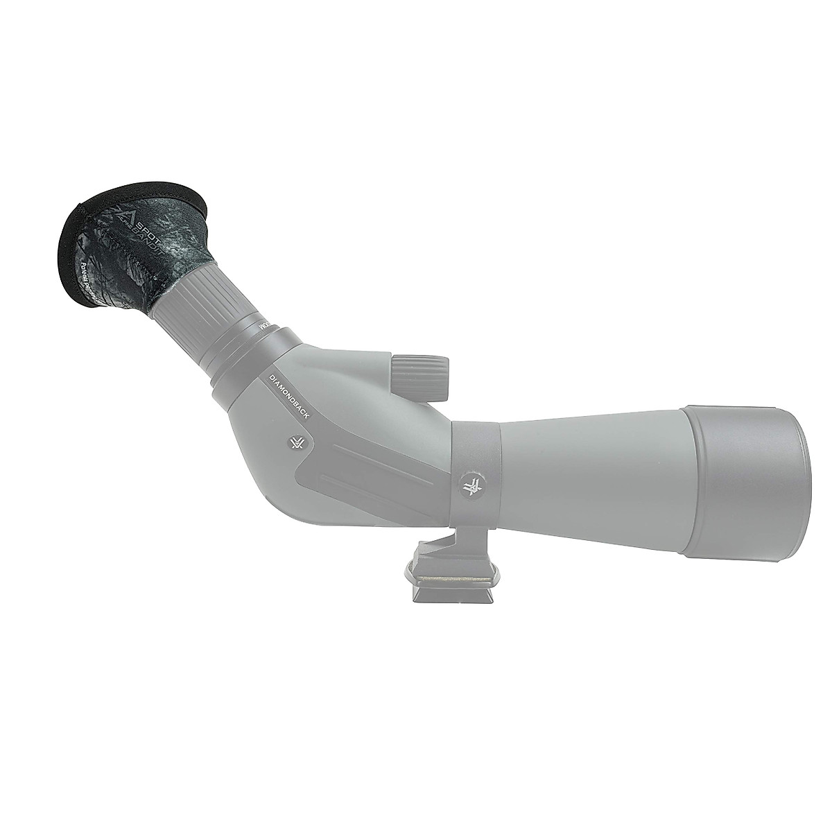 Alpine Innovations SpotSlicker Bandit - Water-Resistant Spotting Scope Eyeshield to Block Glare and Reduce Eye-Strain, One Size Fits All - Stealth Shadow