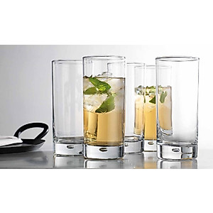 Highball Glasses Set Of 4, Tall Drinking Glasses 18oz Home Essentials & Beyond Beverage Water Glass Cups for Water, Juice, Cocktails. Bar Glasses. Dishwasher Safe.
