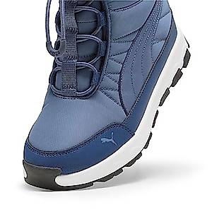 PUMA Evolve Boot Alternative Closure Snow Shoe, Inky Blue-Persian Blue White, 1 US Unisex Little Kid