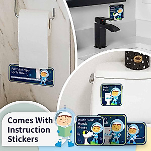 PUTSKA Space Potty Training Chart for Toddlers Boys & Girls - Potty Training Stickers for Girls Potty Training Toilet and Boys. A Sticker Chart for Kids Potty Training Rewards. Toddlers Potty Chart