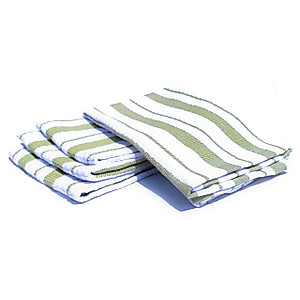 Williams-Sonoma Classic Striped Dishcloths, Dishrags (Sage Green)