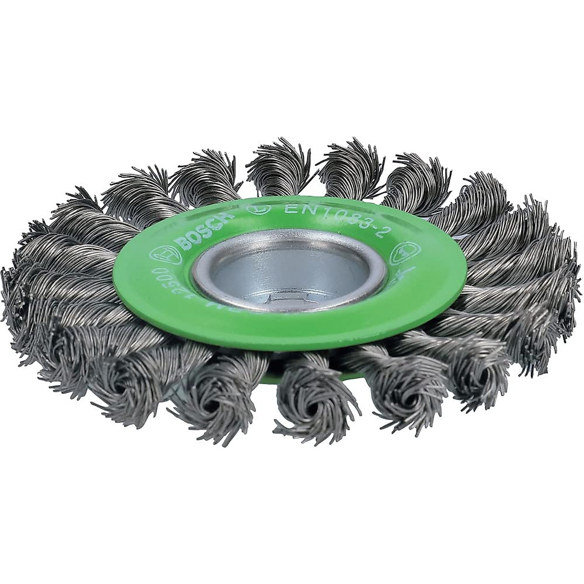 Bosch X-LOCK 2608620733 Wire Brush, 4.5 inches (115 mm) Diameter, Stainless Steel 0.02 inches (0.5 mm) Twist, 1 Piece