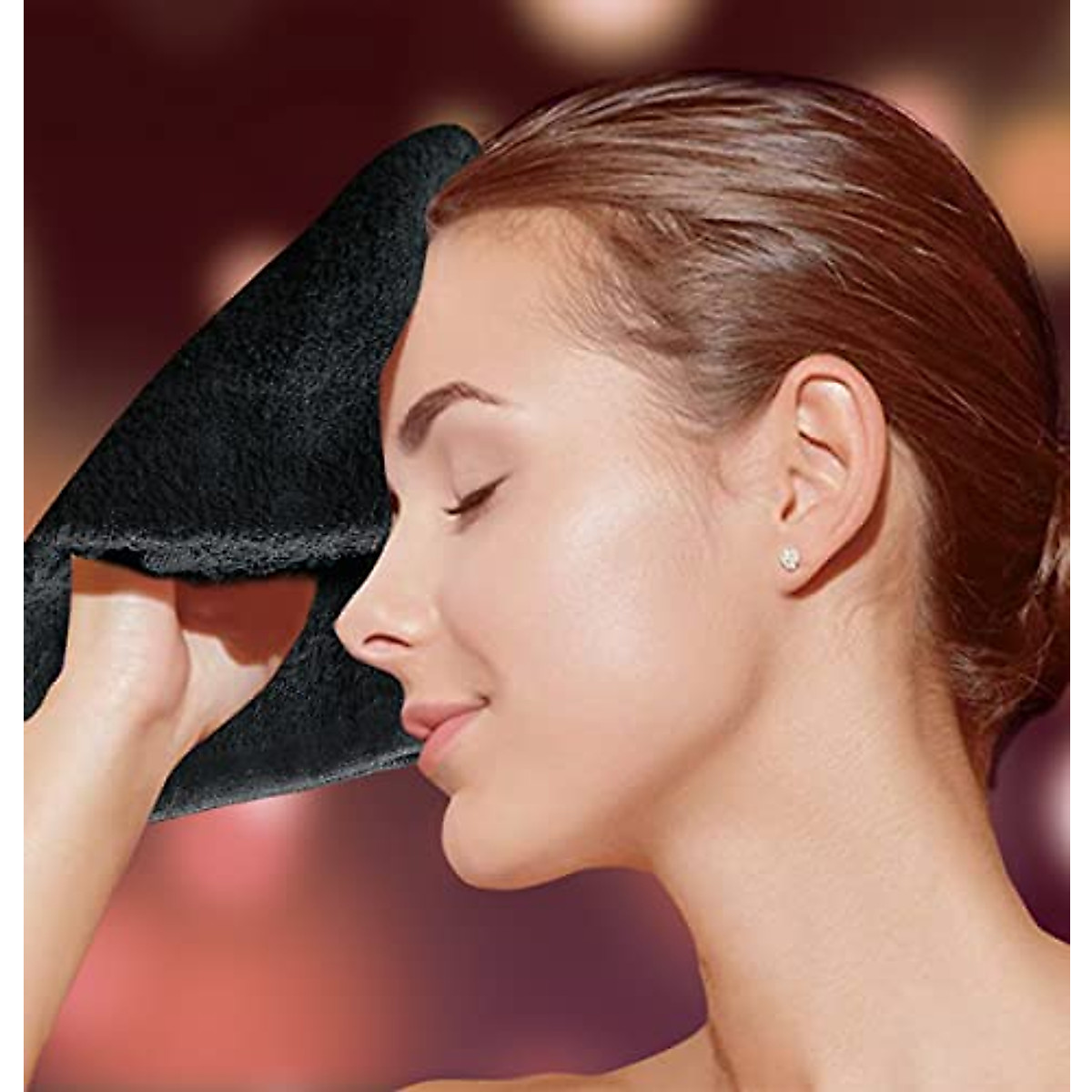 TOALLA 100% Cotton Washcloths 60 Pack|400 GSM|Soft Washcloth for Face|Washcloth Bulk Pack|Washcloth for Body and Face|Highly Absorbent|Fingertip Towel|Washcloth for Bath Room|12 x 12 in|Black