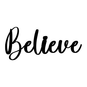 Custom Metal Wall Art Cutout Believe Wall Sign 3D Word Art Home Accent Decor for Wedding Ceremony Gift Housewarming Gift Monogram Signs for Indoor Outdoor Living Room Garden Front Door Black (12")…