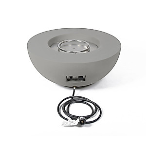 Roca Concrete Fire Pit 34" x 34" Outdoor Patio Firepit Includes Lava Rocks Modern Fire Pits & Outdoor Fireplaces for Garden, Deck, Indoor & Outdoor Heating