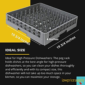 SET of 3 Commercial Restaurant Dishwasher Dish Washer Machine Cup Peg Tray Rack