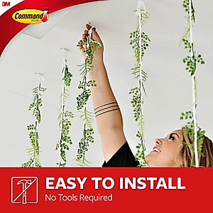 Command Ceiling Hooks, Total 12 Hooks with 16 Command Strips, Decorate Damage-Free, 3 count (Pack of 4)