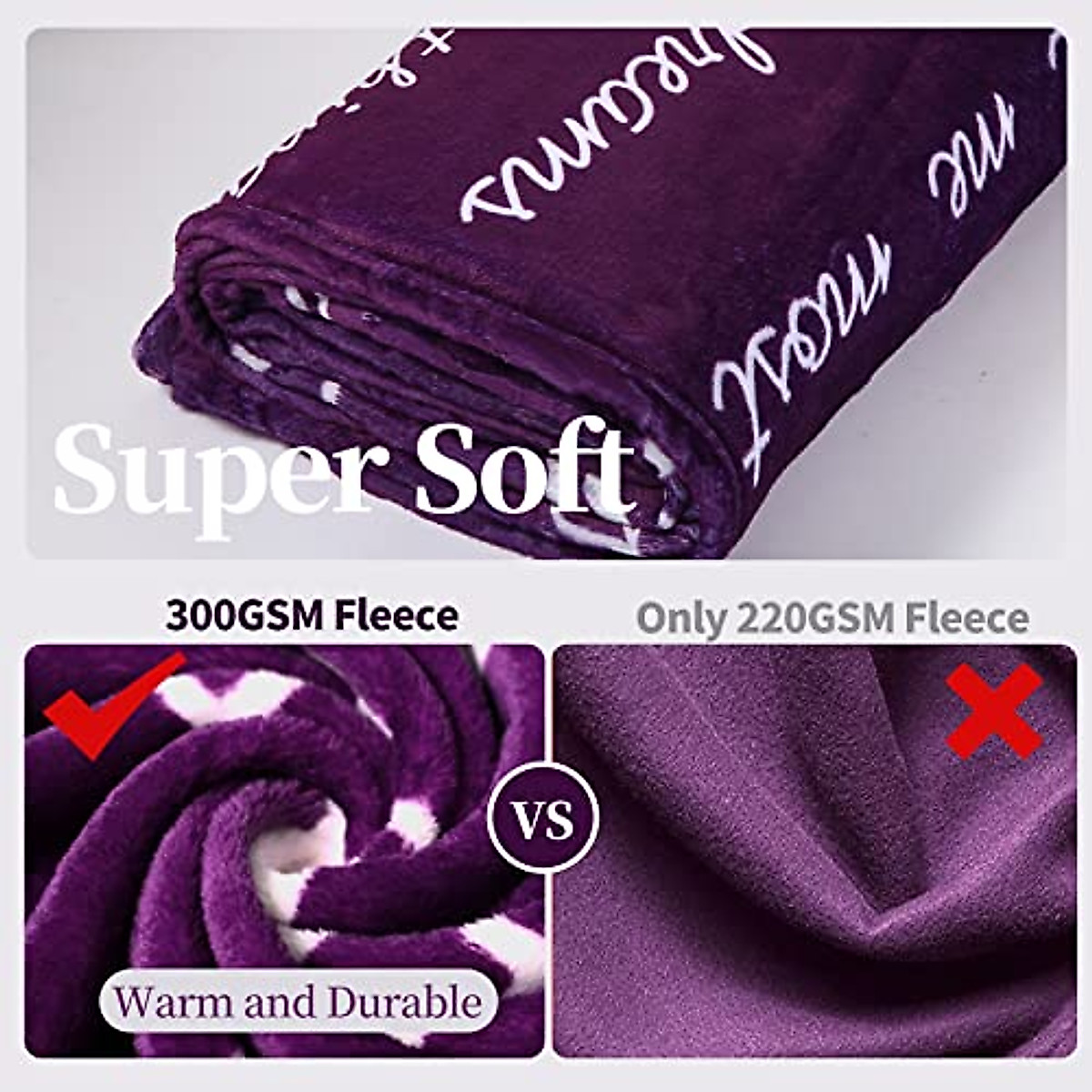 Personalized Flannel Blanket Bed Throw to Dad/Father Gift/Present for Father’s Day Birthday Thanksgiving Day Christmas Healing Thoughts Throws Emotion Transmission with Gift Bag and Wish Card