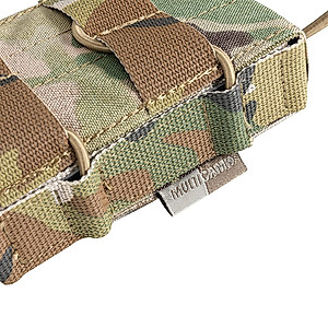 EXCELLENT ELITE SPANKER Tactical Molle Single/Double Open-Top Mag Pouch for M4 M14 M16 AR15 G36 Magazine (A Single-Multicam)