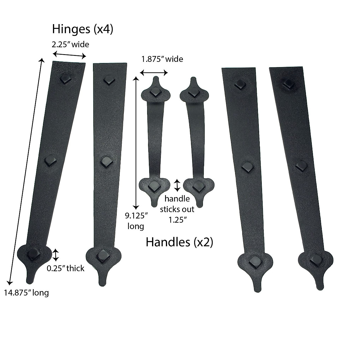 Household Essentials 240 Hinge It Magnetic Decorative Garage Door Accents | Black