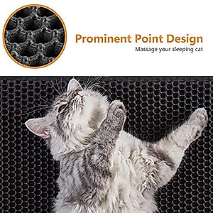 Conlun Cat Litter Mat Cat Litter Trapping Mat, Honeycomb Double Layer Design, Urine and Water Proof Material, Scatter Control, Less Waste，Easier to Clean,Washable