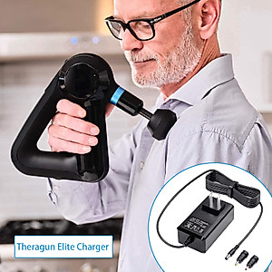 20V Massage Gun Charger for Theragun Elite, Theragun PRO G4, G3, G3PRO, G3-PRO AC Power Cord Adapter for Theragun Elite Charger Replacement Muscle Treatment Massage Gun