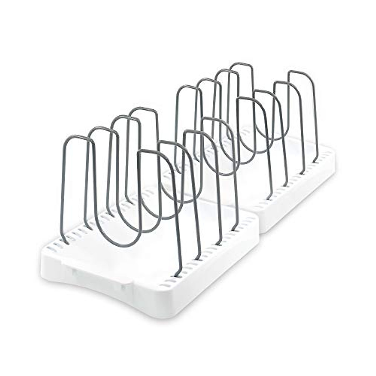 Grand Fusion Adjustable Kitchen Cabinet and Drawer Organizer, Clutter-Free Pantry Organization and Storage, Holds Pots, Pans, Lids, Cutting Boards, Trays and Sheets, Pack of 2