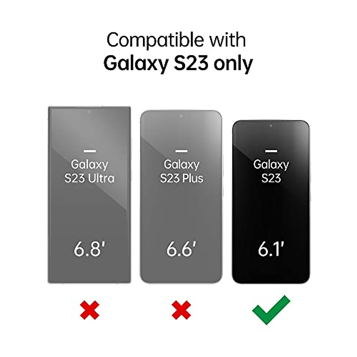 EJGNA Military-Grade Hybrid Case for Galaxy S23, Shockproof Anti-Scratch Bumper Cover, 6.1'' - Green