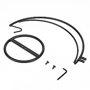 Winmien Banana Holder Stand, Stable Metal Freestanding Banana Hanger with Hook, Moon Shape Modern Banana Storage Design, Keep Fruits Fresh, Banana Keeper for Kitchen Countertop (Black)