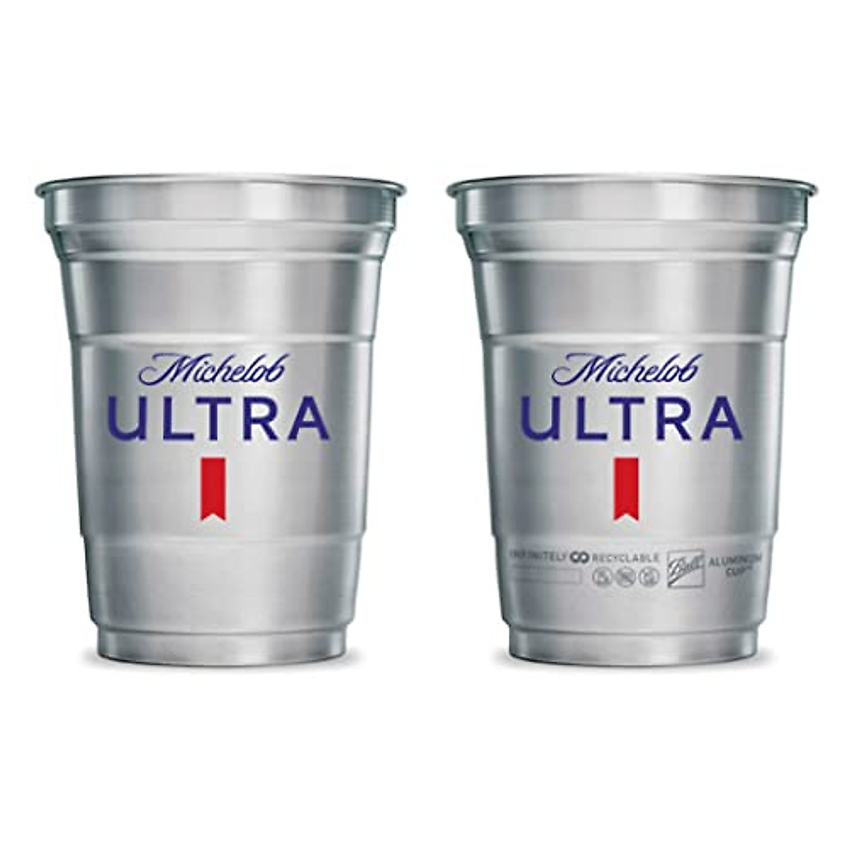 Inbev Michelob-Ultra Aluminum Tailgate Cup - Set of 2