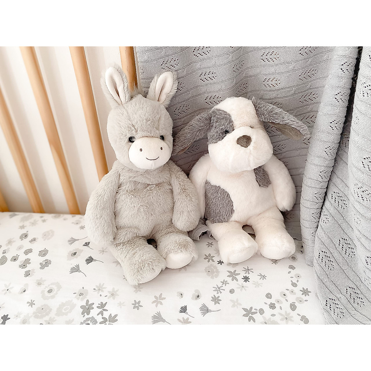 MON AMI Polka Dot Puppy Plush Animal Toy 11.5”, Handcrafted Premium Stuffed Dog Toy,Soft & Cuddly,Nursery Room Décor,Great Gift for Kids of All Ages