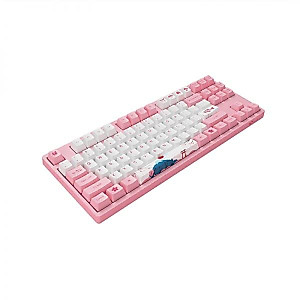 Akko TKL Wired Gaming Mechanical Keyboard, Programmable with OEM Profiled PBT Dye-Sub Keycaps and N-Key Rollover, Tokyo 87-Key Pink Keyboard for PC/Laptop/Mac (Cream Yellow Switch)