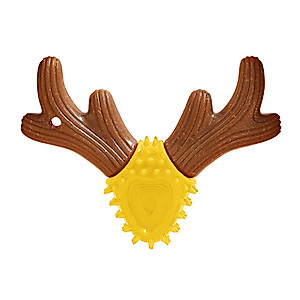 Ankexin Dog Chew Toy for Aggressive Chewer Antlers Shape Dogs Dental Chewing Toy Puppy Teething Bone Toy Toothbrush Pet Supply