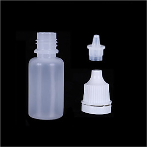 BlingKingdom 12pcs 10ml Empty Plastic White Translucent Squeezable Eye Liquid Dropper Bottles with Caps