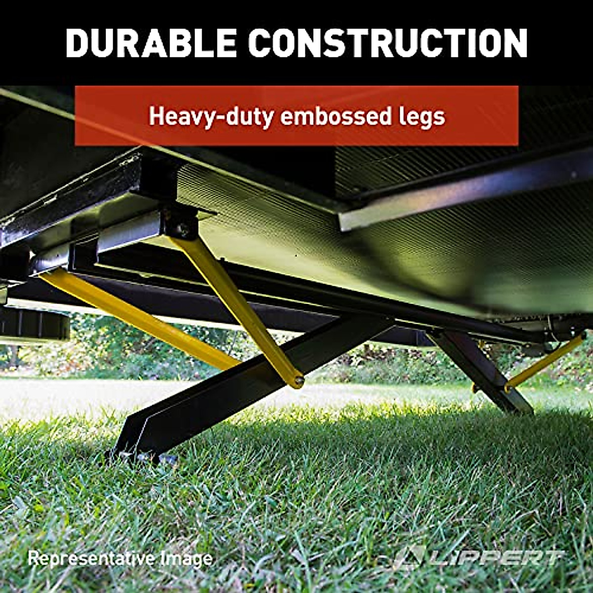 Lippert Components High Speed Power Stabilizer Jack Kit with Black Waterproof Switch Kit (298707)