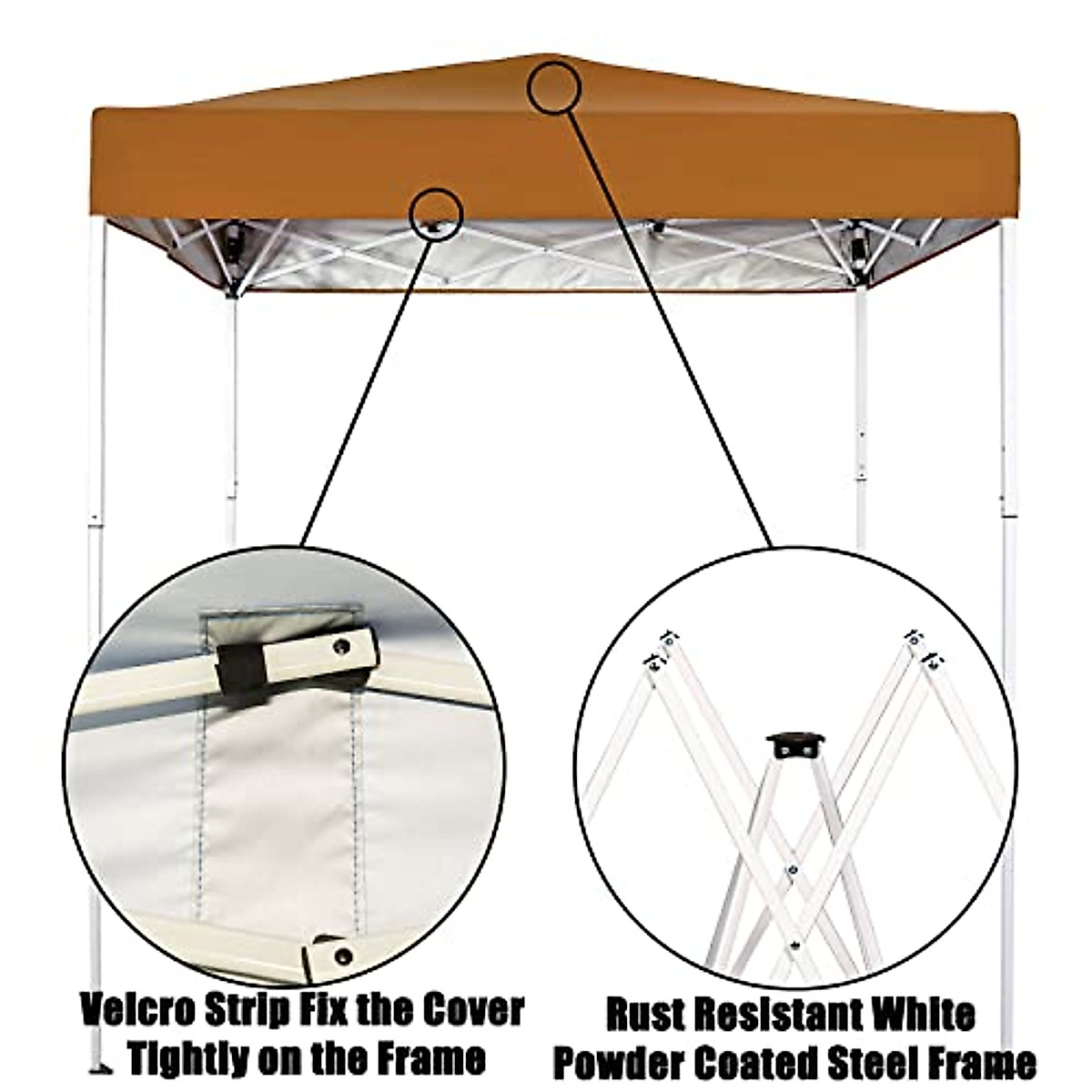 Sunnyglade 6x4 Ft Pop-Up Canopy Tent Outdoor Portable Instant Shelter Folding Canopy with Carry Bag