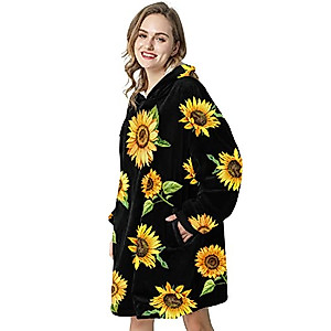 LetsFunny Blanket Hoodie,Oversized Wearable Sherpa Fleece Blanket Sweatshirt,Super Soft Warm Cozy with Giant Pocket,Gifts for Women Men Adults Teenagers Kids, One Size Fits All