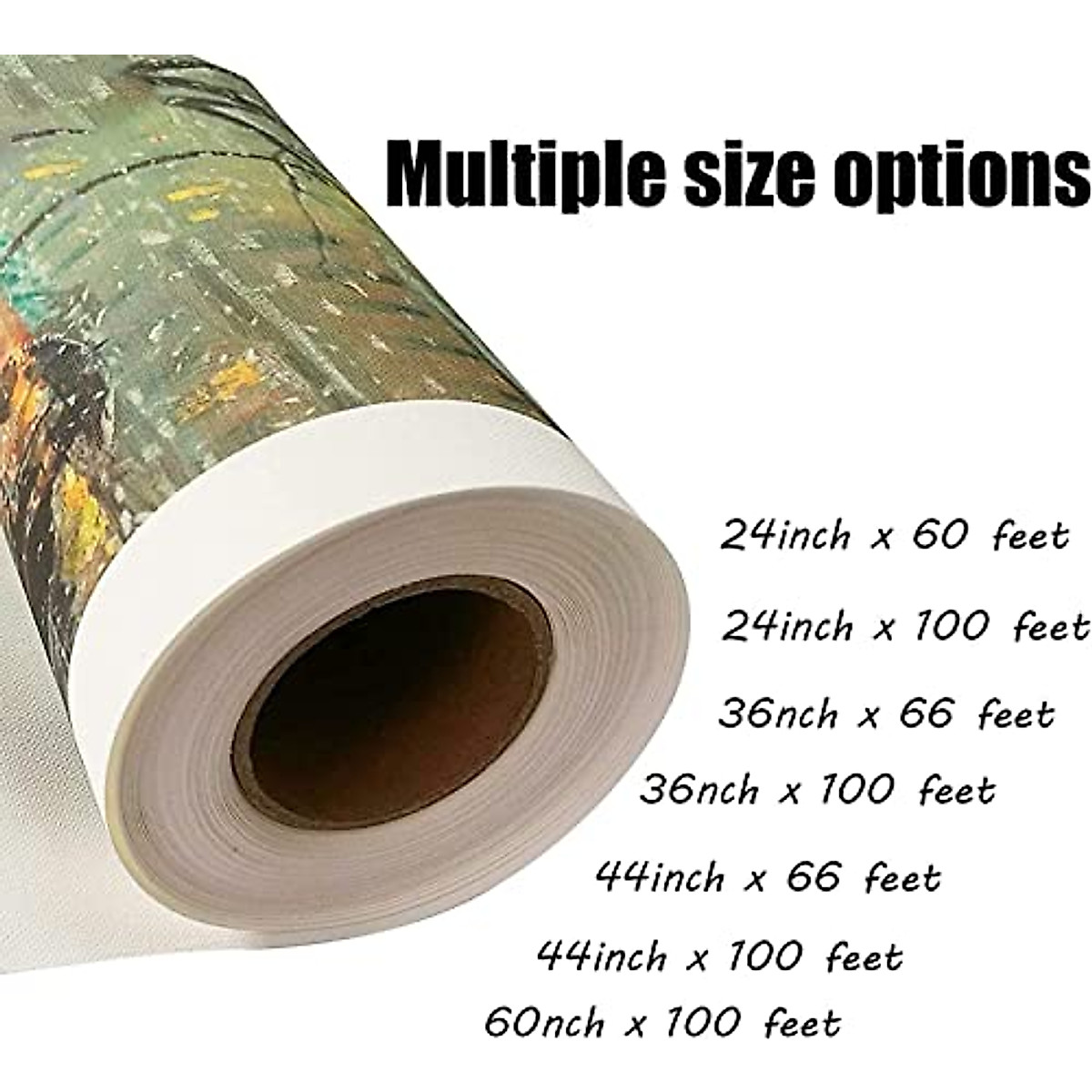 Canvas Roll for Wide Format Inkjet Printer, Polyester Paper Roll for Epson Canon HP Plotter 420gsm, 36" x 60"(90cm x 150cm)
