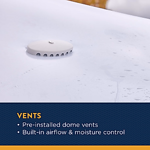 Transhield Universal Marine Boat Cover | Waterproof, Heavy Duty | Straps & Vents Included (25 ft - 27 ft)