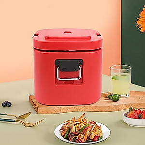 Gdrasuya10 Insulated Soup Carrier Coolers, Commercial 2.5 Gallon Food Warmer Box Large Insulation Barrel Cooler or Hot Carrier for Restaurant, Canteen, Home, Red