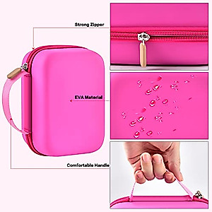casmilee Kids Instant Camera Case Compatible with VTech/KidiZoom PrintCam & Thermal Rolls Print Camera Refill Paper, Creator Cam Accessories Travel Storage- Bag Only (Pink)