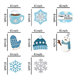 Christmas Snowman,Snowflake,Winter,Snow Frozen Hanging Swirl Decorations for Festival,Party,Together,Celling,Classroom,Home,Office,Bedroom(30Ct)