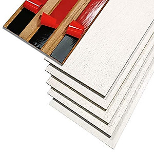 Art3d 10-Sheets Peel and Stick Reclaimed Barn Wood Planks for Wall, White-Washed (16 Sq Ft)