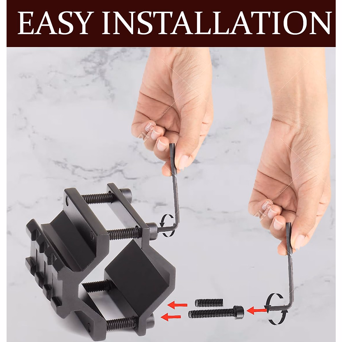 Gotical Single Rail 3 Slot Barrel Mount Weave Picatinny Weaver Barrel Mount