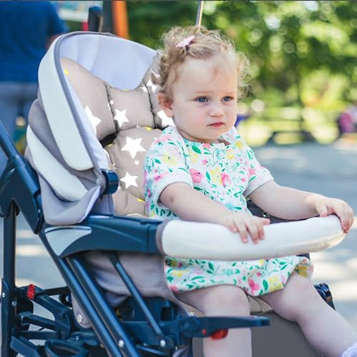 AIPINQI Head and Body Support Pillow with Neck Support for Toddler,Suitable for Baby Car Seat and Strollers(over 1 years),Star