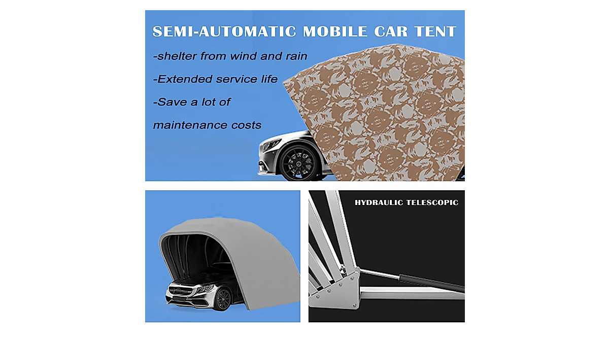 Heavy Duty Portable Carport with Automatic Operation | Stainless Steel ...
