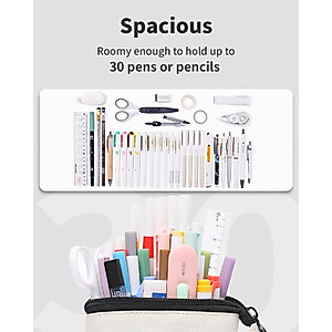 Sooez Standing Pencil Case, Cute Panda Pop Up Pencil Case, Durable Pen Pouch, Telescopic Pencil Holder Case, Kawaii Stand Up Pencil Case, Spacious Pencil Pouch Portable Pencil Bag for School Office