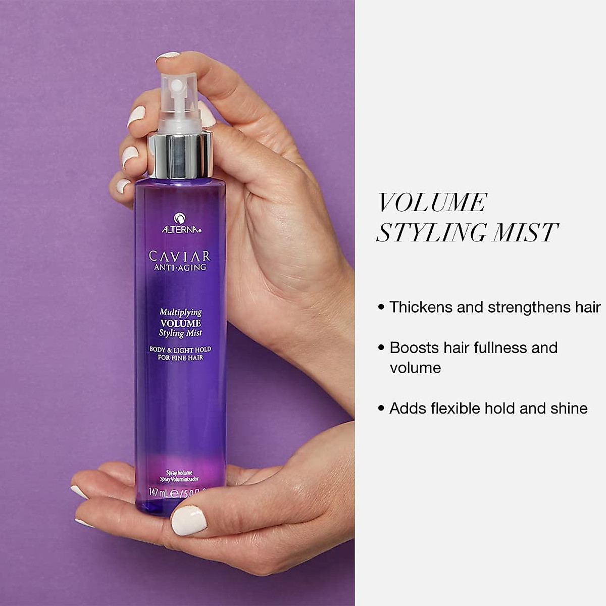 Alterna Caviar Anti-Aging Multiplying Volume Shampoo, Conditioner, Styling Mist Regimen Starter Set | For Fine, Thin Hair | Create Instant Volume and Thickness | Sulfate Free